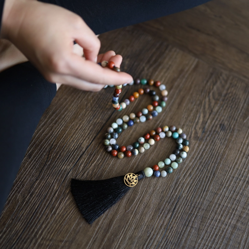 Multicolor mala beads store
