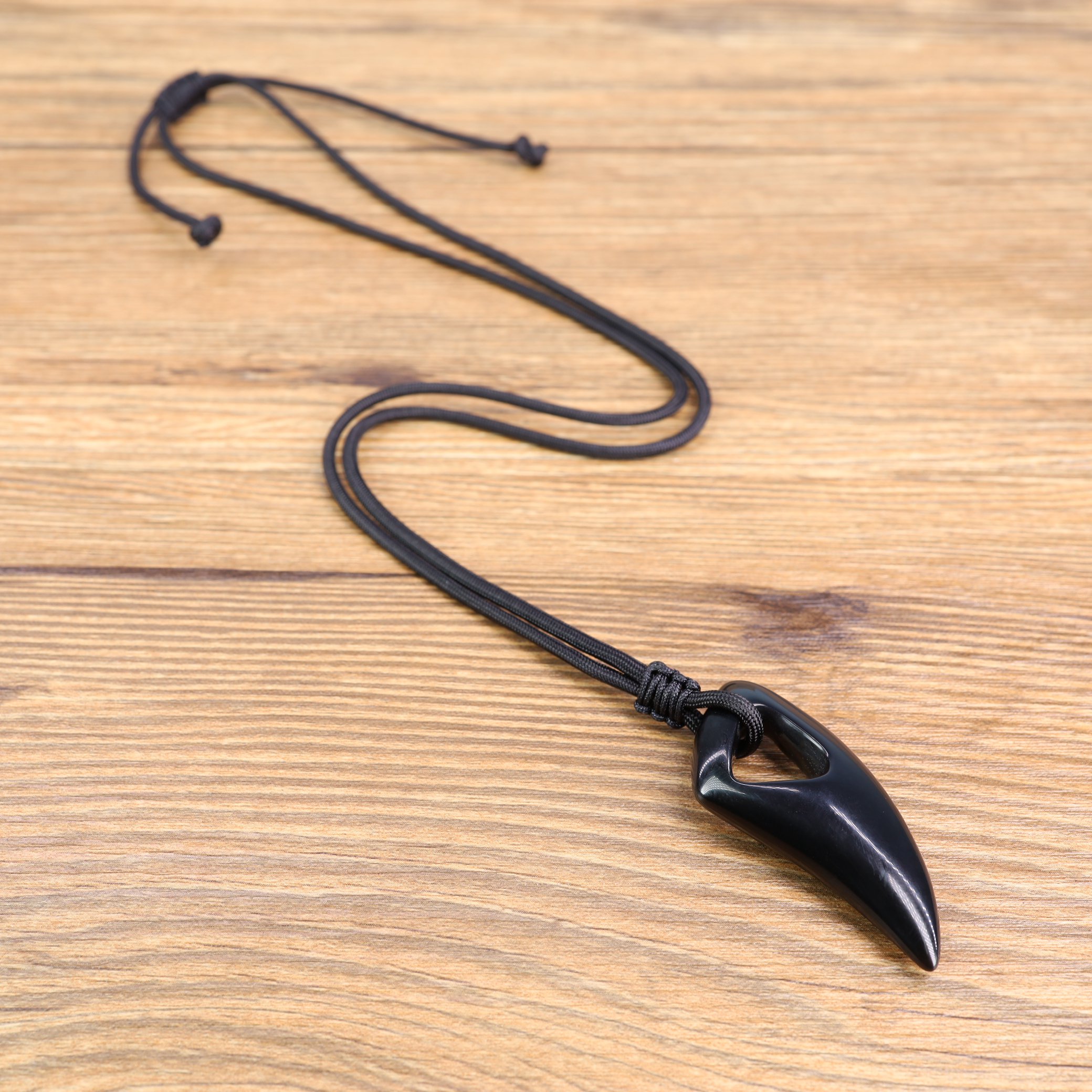 COAI-Black-Obsidian-Wolf-Tooth-Pendant-Necklace-