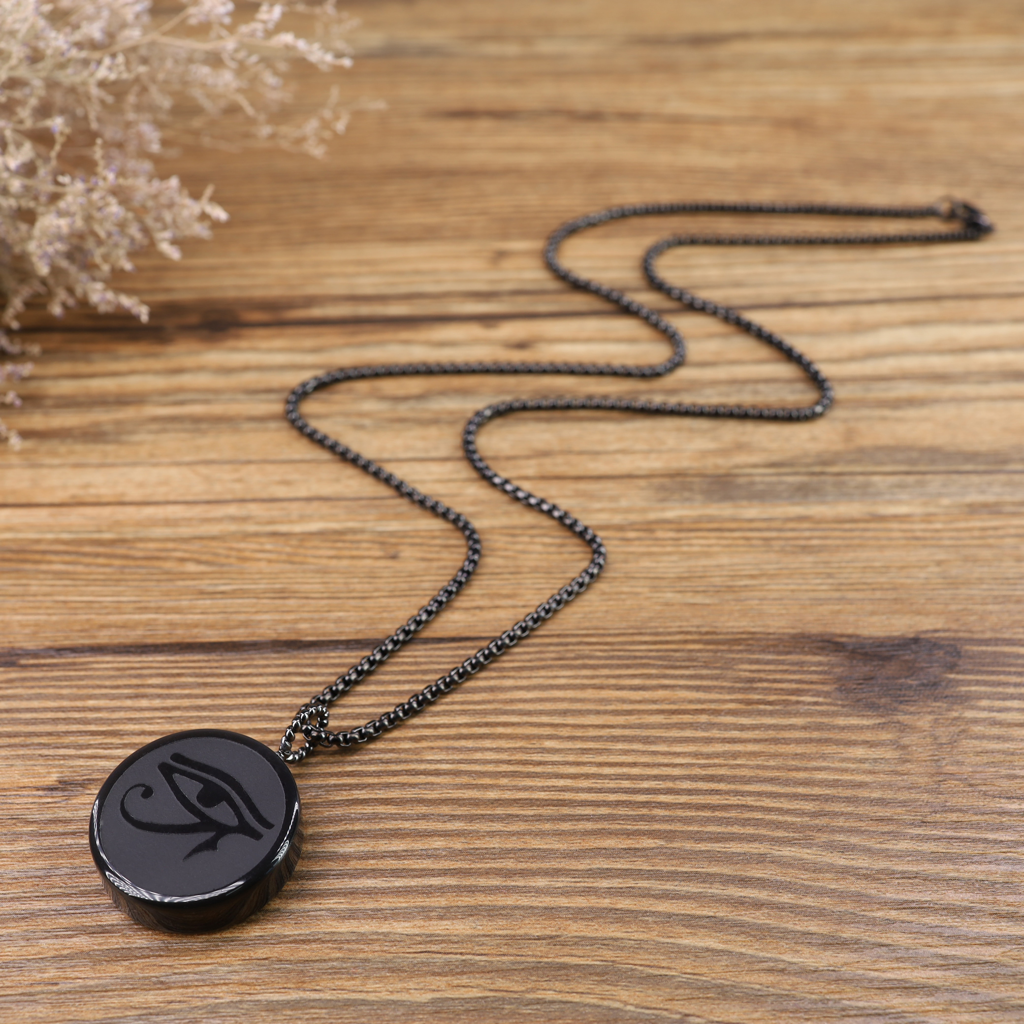 Obsidian-Stone-Eye-of-Ra-Pendant-COAI