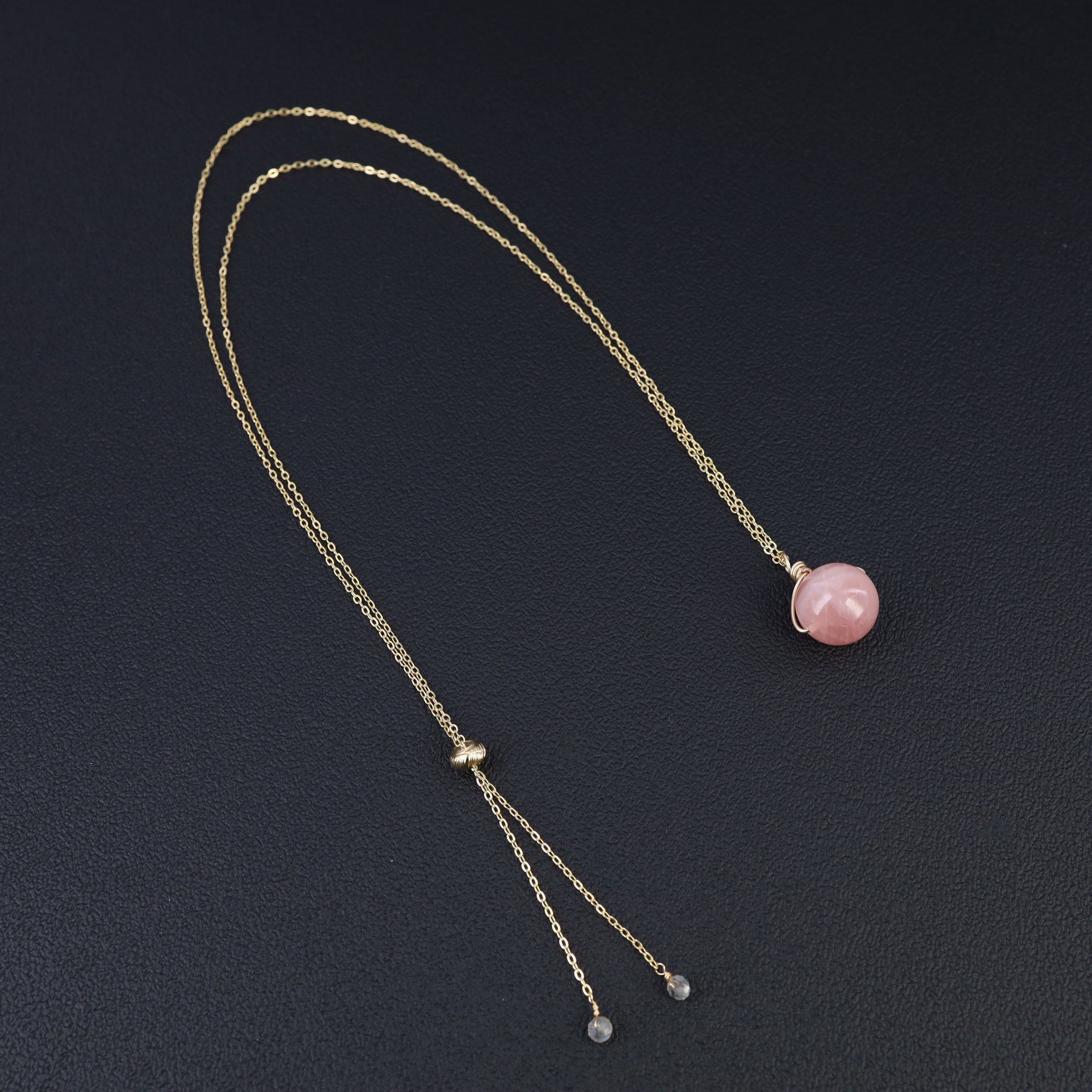 COAI-16mm-Crystal-Rose-Quartz-Round-Bead-Pendant-Necklace-for-Women-Girls