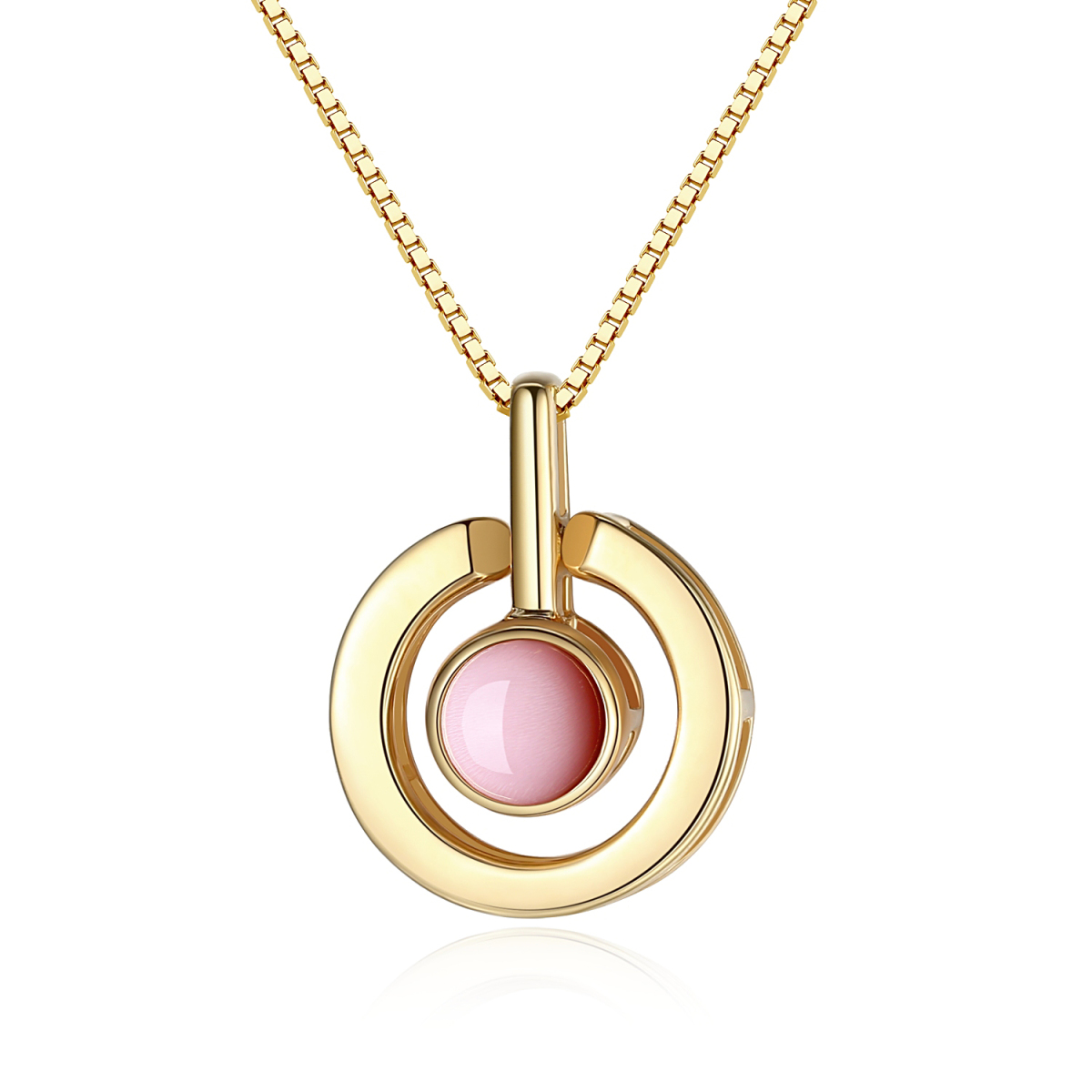 COAI-Collier-pour-Femmes-Pendentif-Rond-Conque-Reine-Chaîne-Argent-925 ...